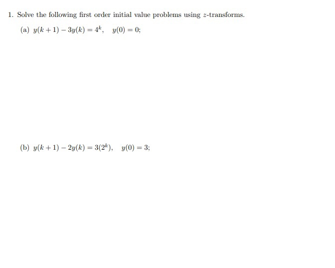 Solved 1. Solve the following first order initial value | Chegg.com