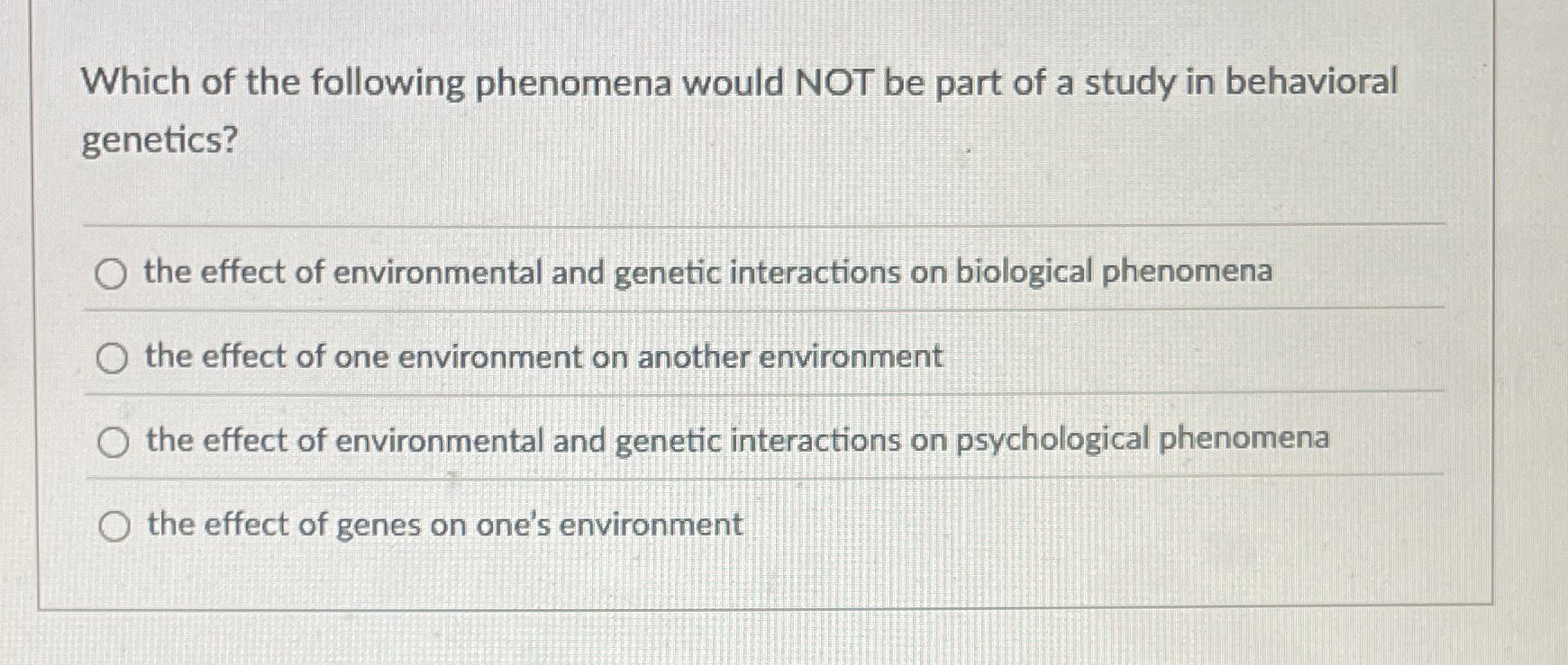 Solved Which of the following phenomena would NOT be part of | Chegg.com