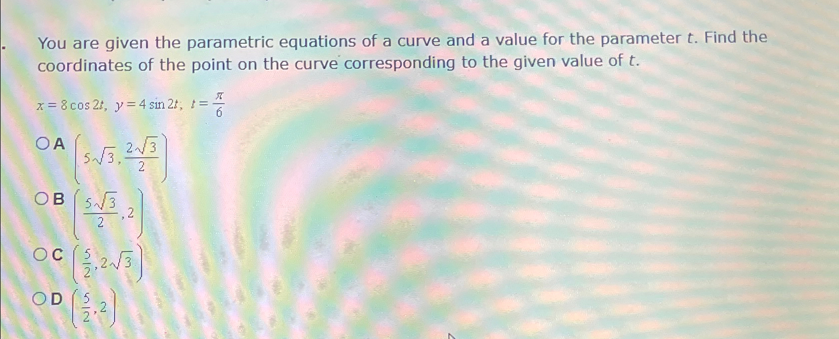 Solved You are given the parametric equations of a curve and | Chegg.com