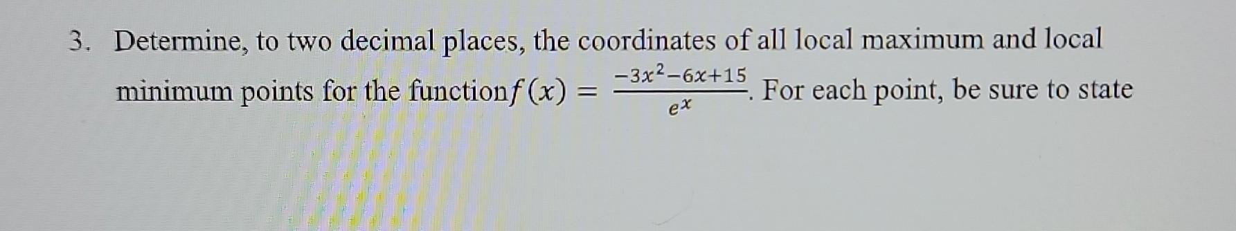 Solved 3. Determine, to two decimal places, the coordinates | Chegg.com