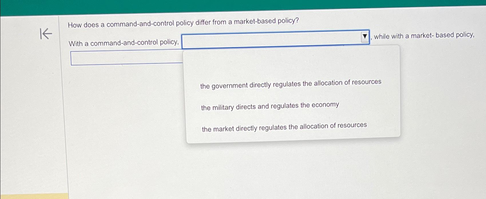 Solved KHow does a command-and-control policy differ from a | Chegg.com