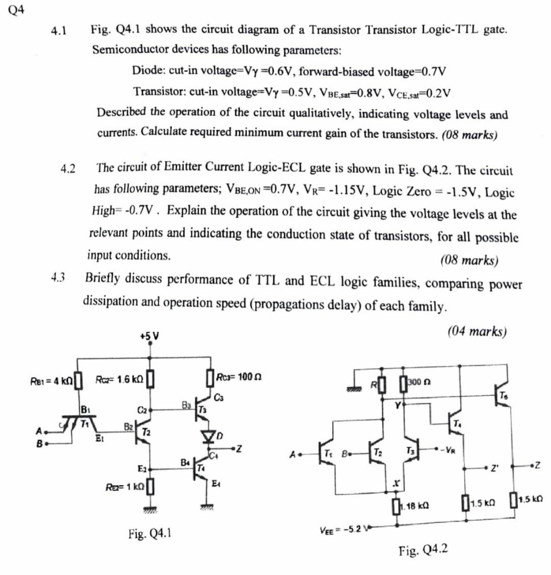 4.1 Fig. Q4.1 shows the circuit diagram of a | Chegg.com