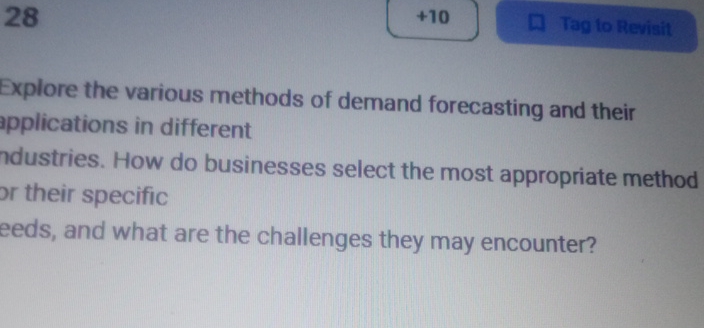Solved 28Explore the various methods of demand forecasting | Chegg.com