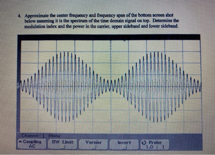 Solved 4. Approximate the center frequency and frequency | Chegg.com