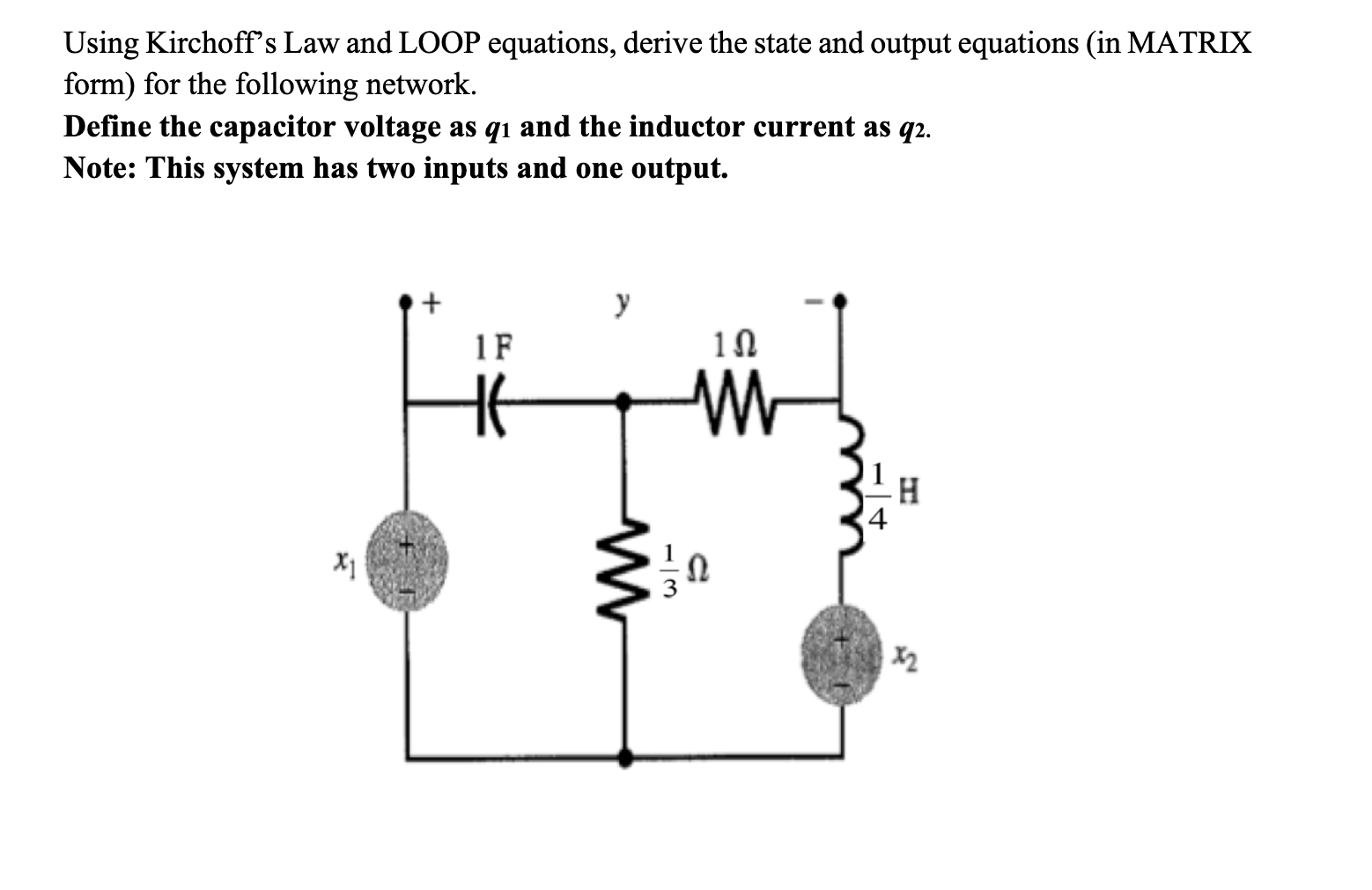 Solved Using Kirchoff's Law and LOOP equations, derive the | Chegg.com