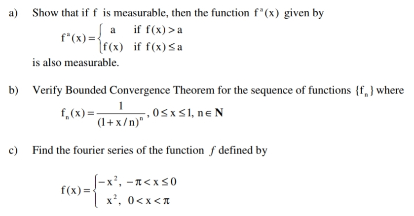Solved A ﻿show That If F ﻿is Measurable Then The Function