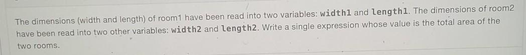 Solved The dimensions (width and length) of room 1 have been | Chegg.com