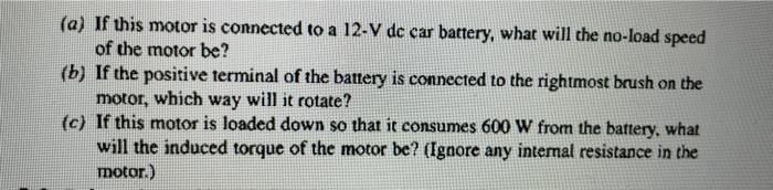 Solved 78. Figure P7-2 shows a small two-pole dc motor with | Chegg.com