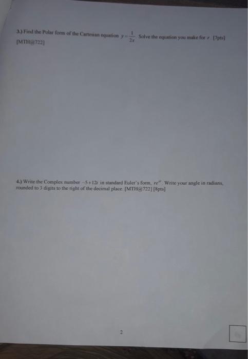 Solved Throughout show all work. Your work is your answer. | Chegg.com