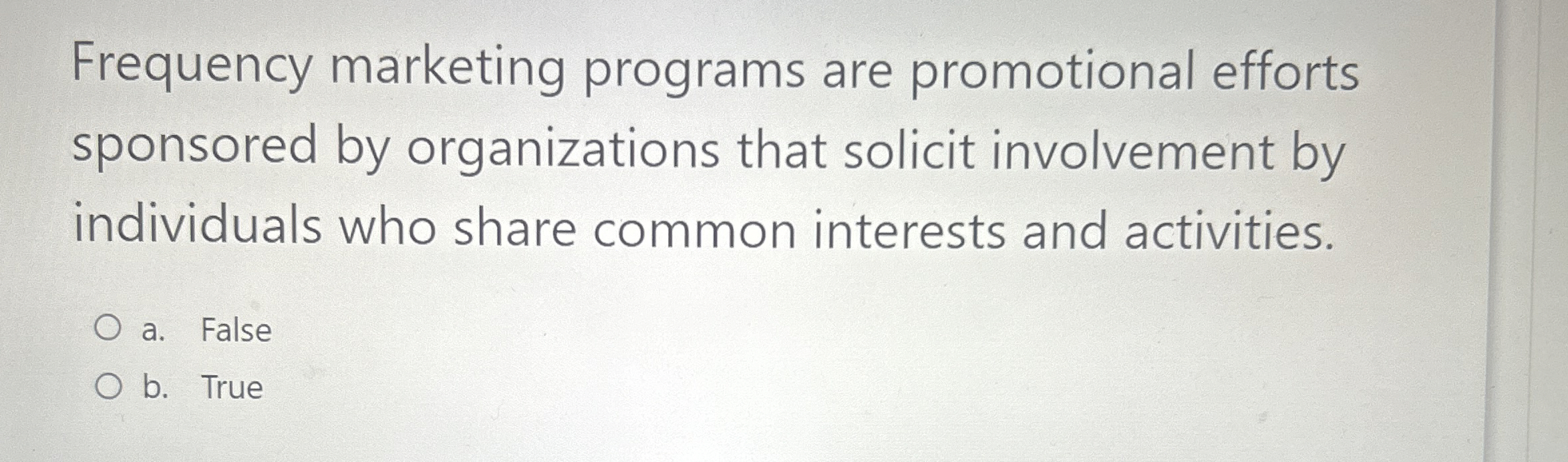 Solved Frequency marketing programs are promotional efforts | Chegg.com