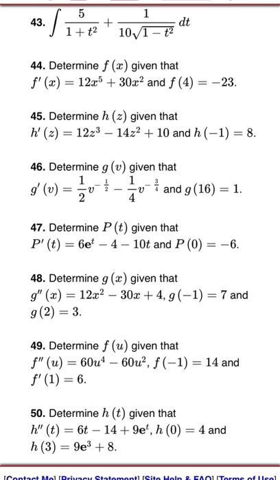 Solved Section 5.2 : Computing Indefinite Integrals - | Chegg.com