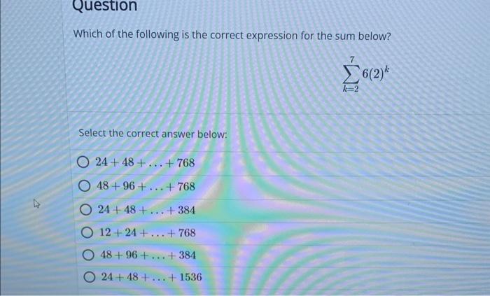Solved Which of the following is the correct expression for | Chegg.com