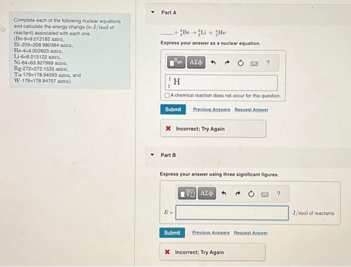 Solved Complete each of the following nuclear equations and | Chegg.com