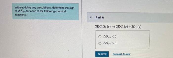 Solved Without doing any calculations, determine the sign of | Chegg.com