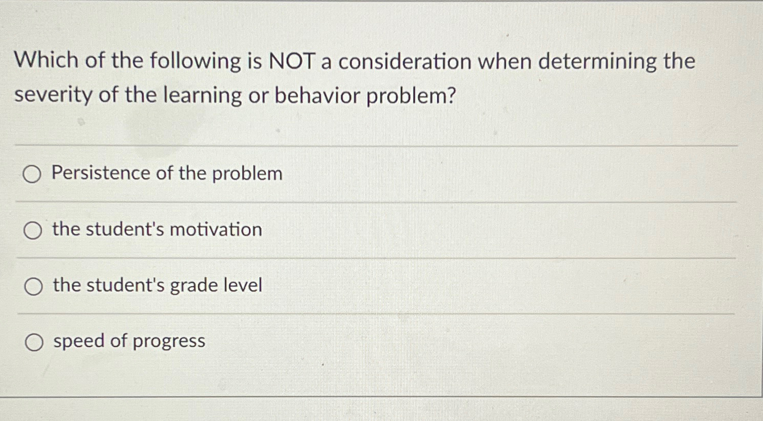 Solved Which of the following is NOT a consideration when | Chegg.com
