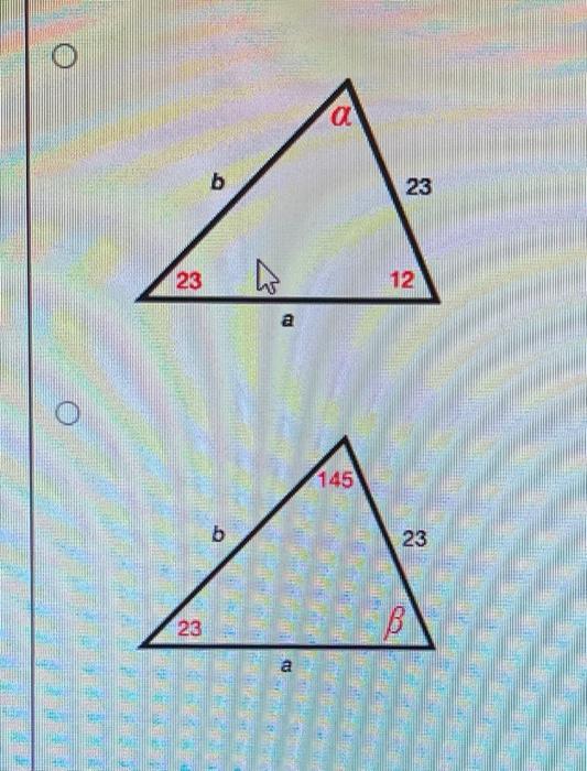Solved For which triangle is there not enough information to | Chegg.com