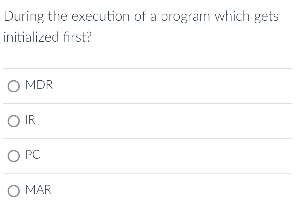 Solved During the execution of a program which gets | Chegg.com