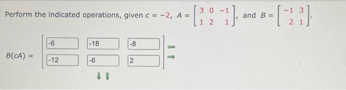 Solved Perform the indicated operations, given | Chegg.com