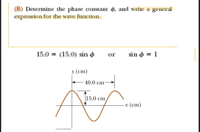 Solved (B) Determine the phase constant, and write a general | Chegg.com