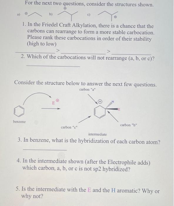 Solved For the next two questions, consider the structures | Chegg.com