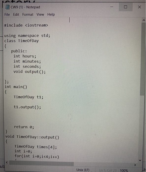 Solved CANLI CW9 (1) - Notepad File Edit Format View Help | Chegg.com