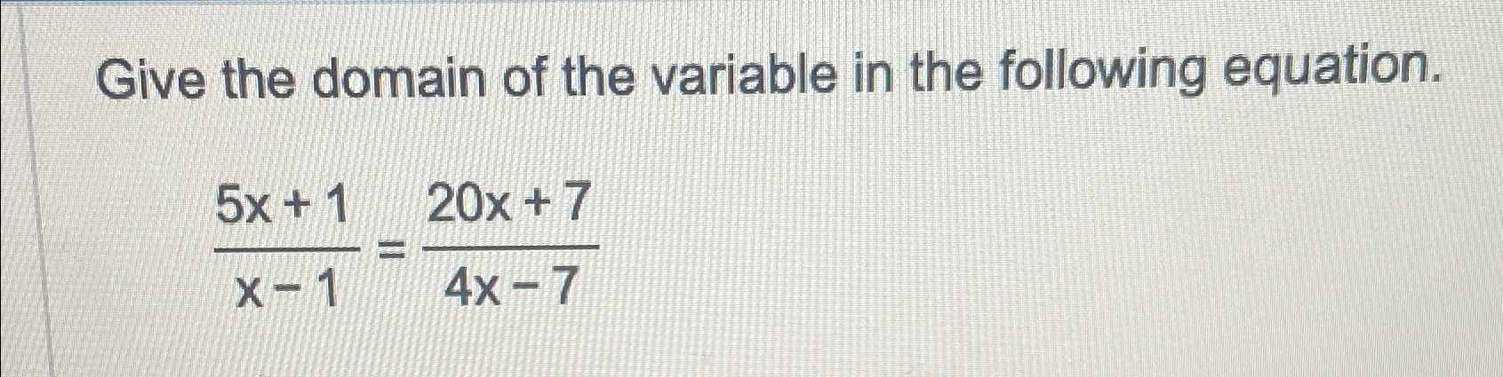 Solved Give the domain of the variable in the following | Chegg.com
