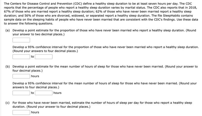 Solved The Centers for Disease Control and Prevention (CDC) | Chegg.com