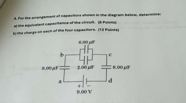 Solved For the arrangement of capacitors shown in the | Chegg.com