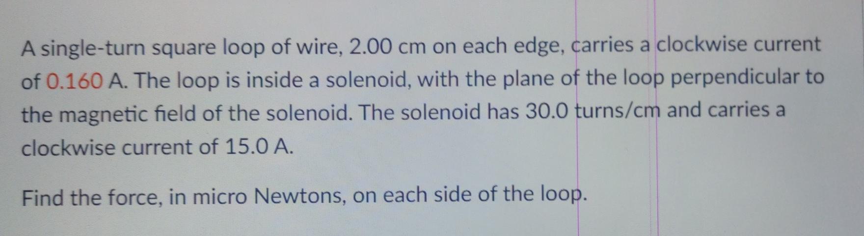 Solved A single-turn square loop of wire, 2.00 cm on each | Chegg.com