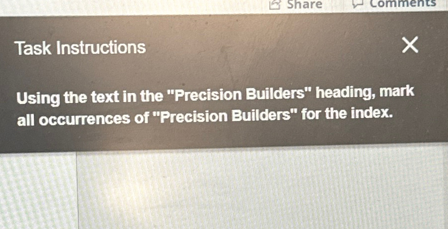 Solved Task InstructionsUsing the text in the "Precision | Chegg.com