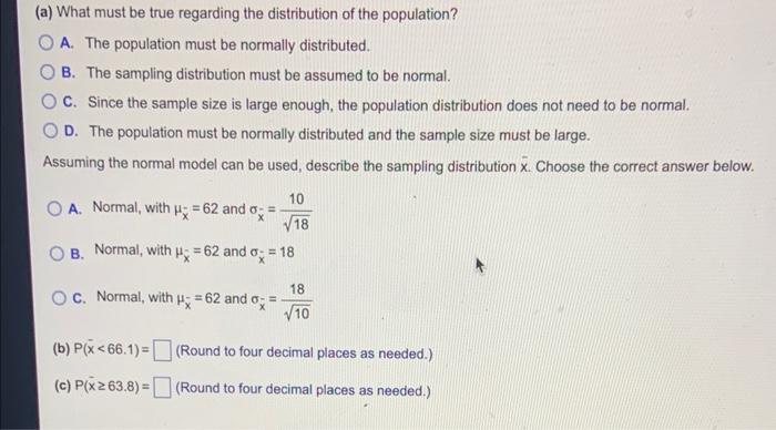 Solved question 18 of 25A simple random sample of size N=10 | Chegg.com