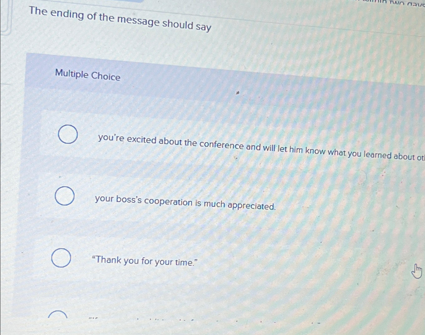 Solved The ending of the message should sayMultiple | Chegg.com