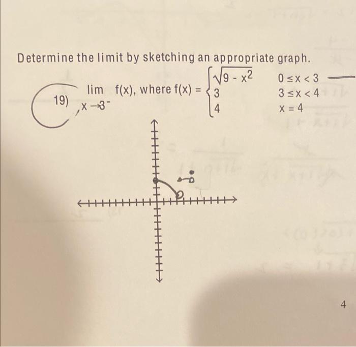 Solved Determine the limit by sketching an appropriate | Chegg.com