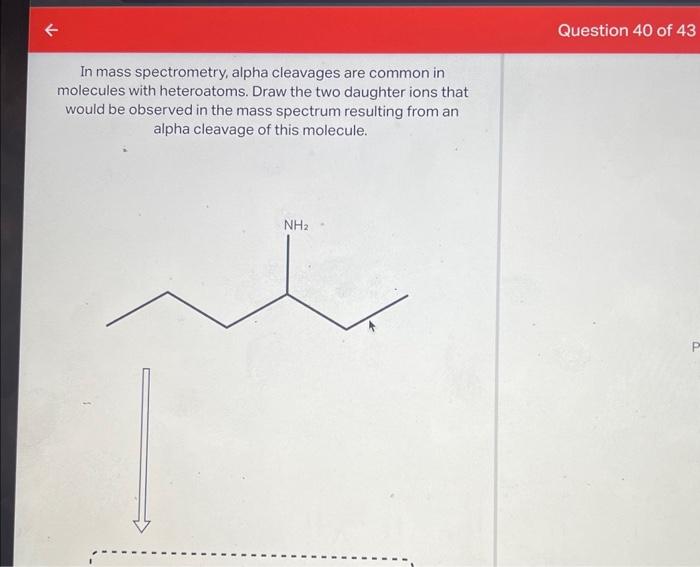 Solved What name is given to the fragmentation pattern shown | Chegg.com