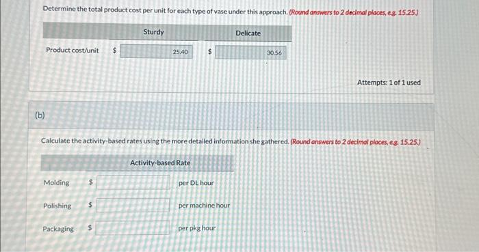 Solved Determine the total product cost per unit for each | Chegg.com