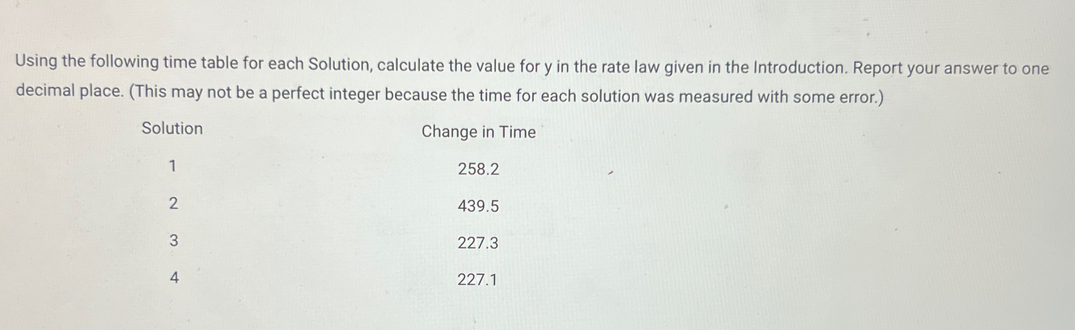Using the following time table for each Solution, | Chegg.com