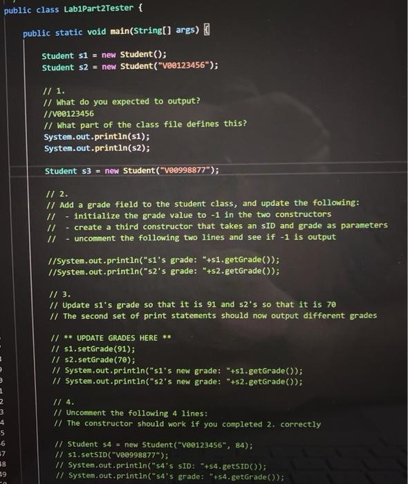 Solved fix code in 2nd photo to answer 1,2,3,4 in first | Chegg.com