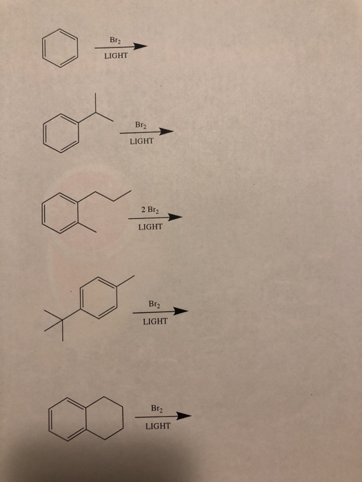 Solved Brz LIGHT Br2 LIGHT 2 Br2 LIGHT Br2 LIGHT Br2 LIGHT | Chegg.com