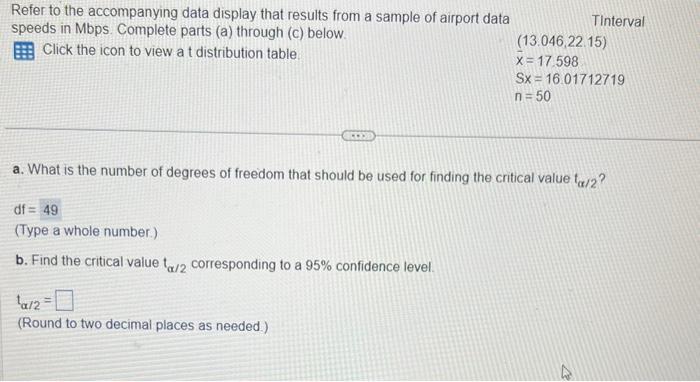 Solved Refer to the accompanying data display that results | Chegg.com