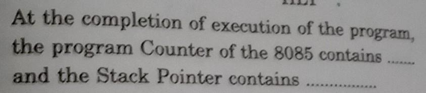 Solved The following program is run on an 8085 | Chegg.com
