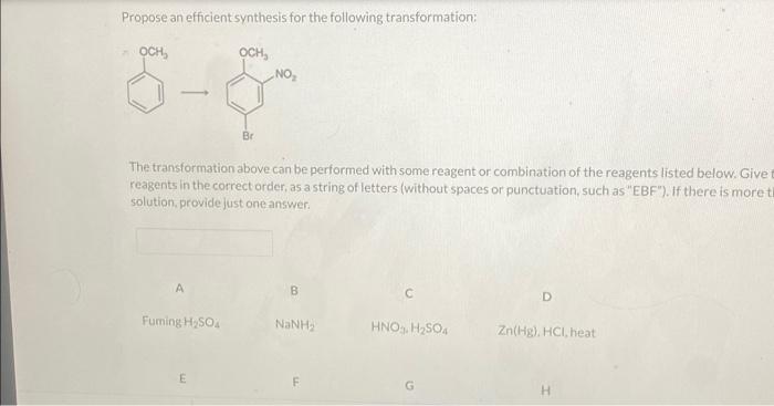 Solved Propose an efficient synthesis for the following | Chegg.com