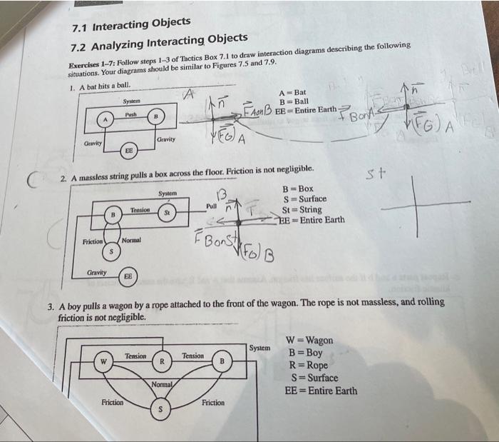 Solved 7 1 Interacting Objects 7 2 Analyzing Interacting