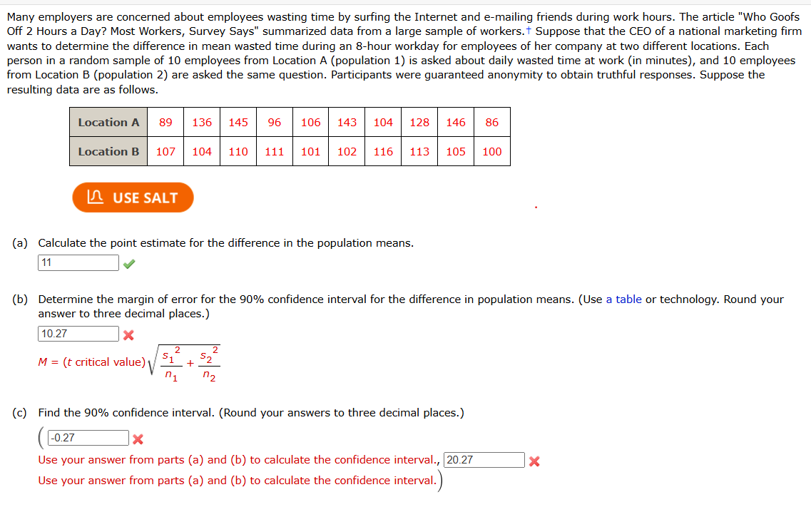 Solved Many employers are concerned about employees wasting | Chegg.com