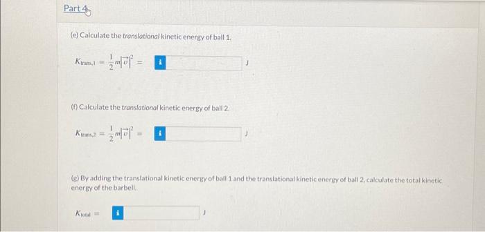 Solved A barbell spins around a pivot at its center at A. | Chegg.com