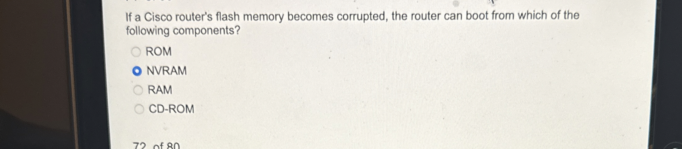 Solved If a Cisco router's flash memory becomes corrupted, | Chegg.com
