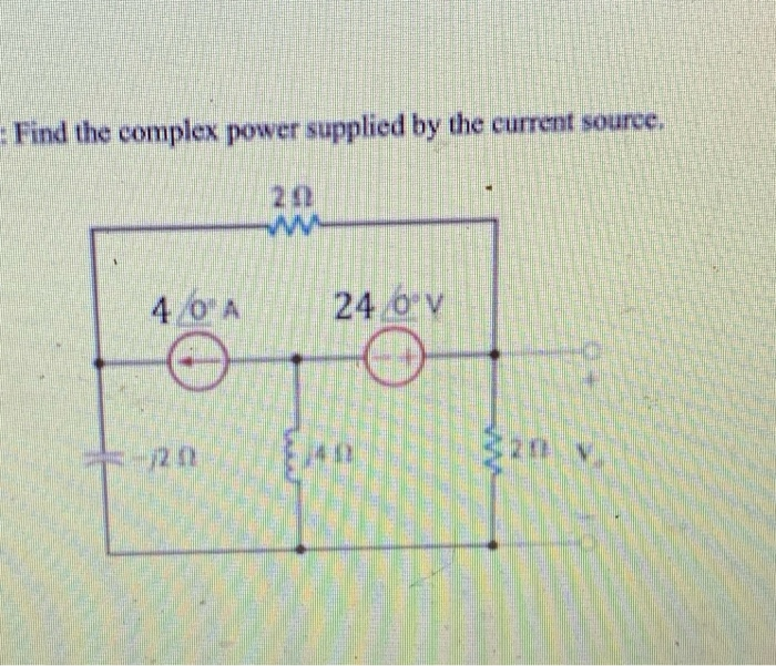 Solved Find the complex power supplied by the current | Chegg.com