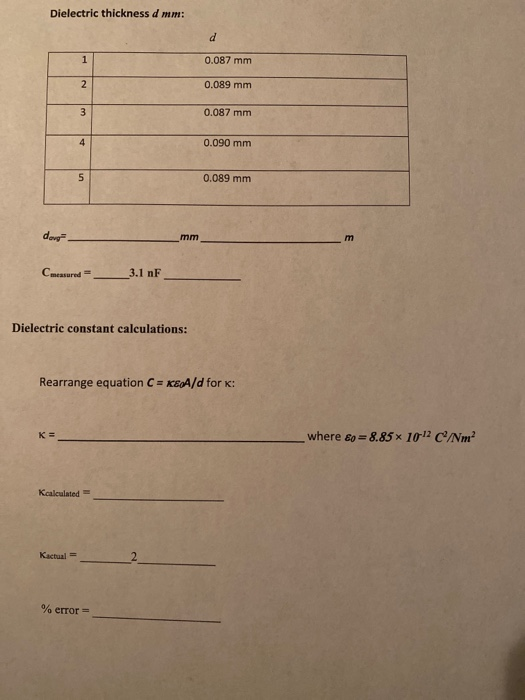 Solved ep 20 1. Lab Assignment #4, Capacitance, capacitors | Chegg.com
