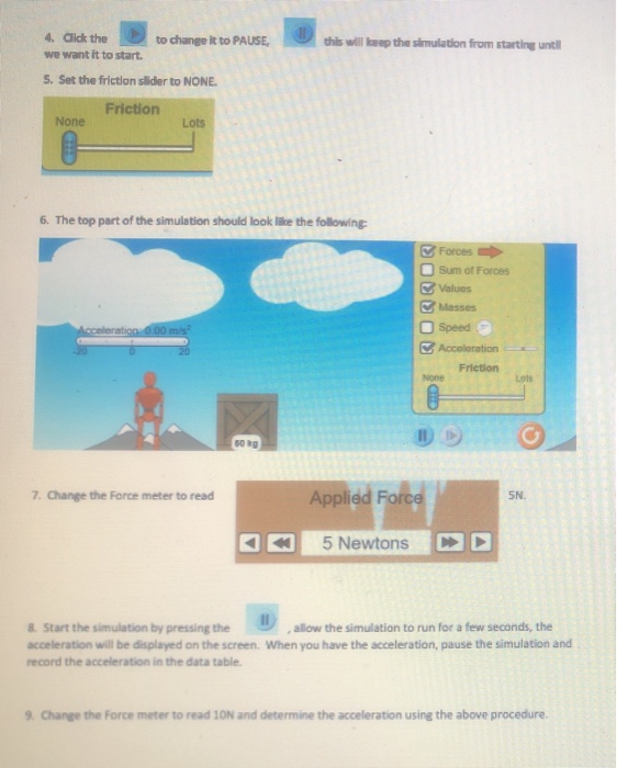 Solved Gravity Force Simulation Directions: Use the "Gravity | Chegg.com