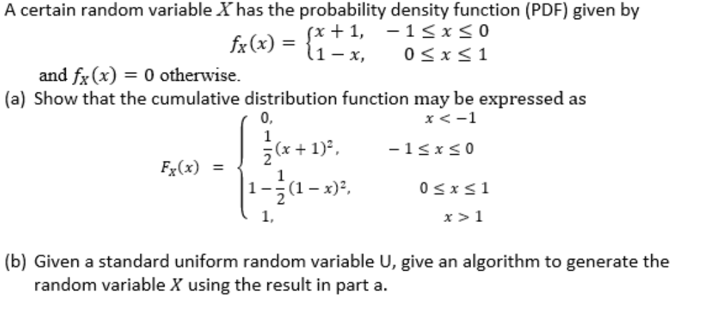 Solved A certain random variable x ﻿has the probability | Chegg.com