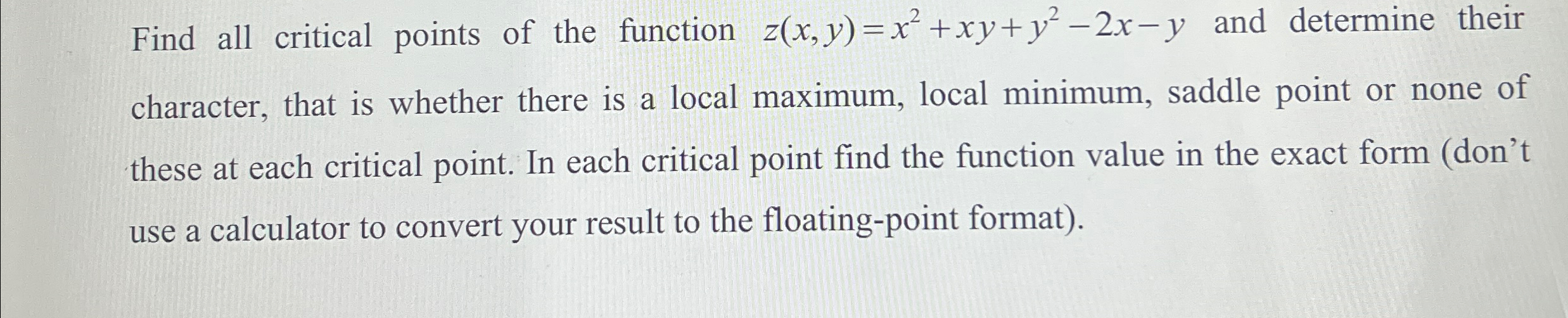 Solved Find all critical points of the function | Chegg.com